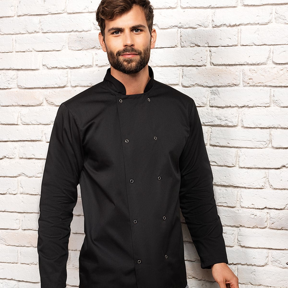 Premier Long Sleeve Stud Front Chef's Jacket | ARC Workwear & PPE